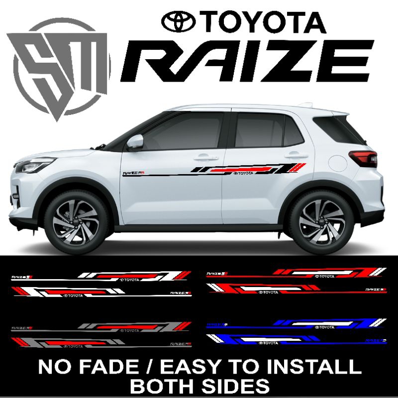 Striping sticker for toyota raize gr sport car sticker, raize toyota ...