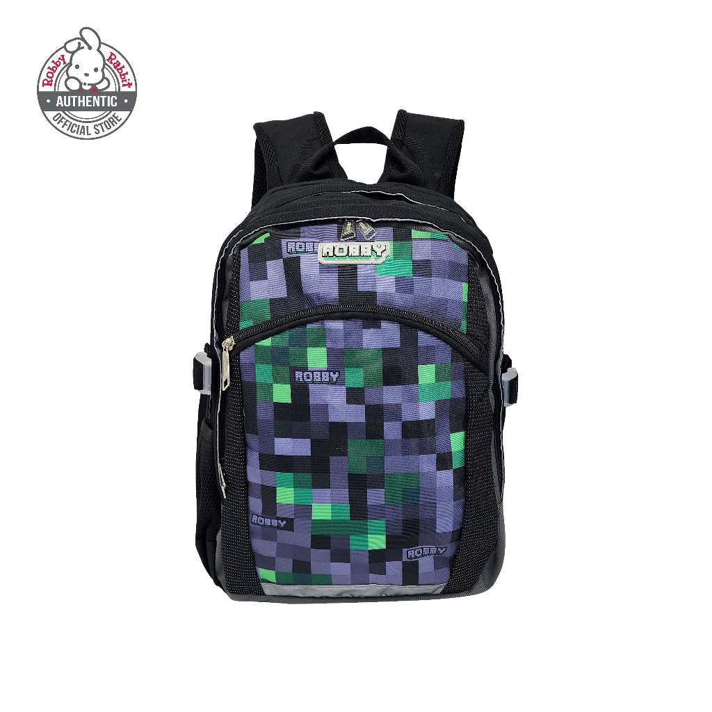 Robby Rabbit Mine Keeper Backpack 14-Inch (Black/Green) | Shopee Malaysia