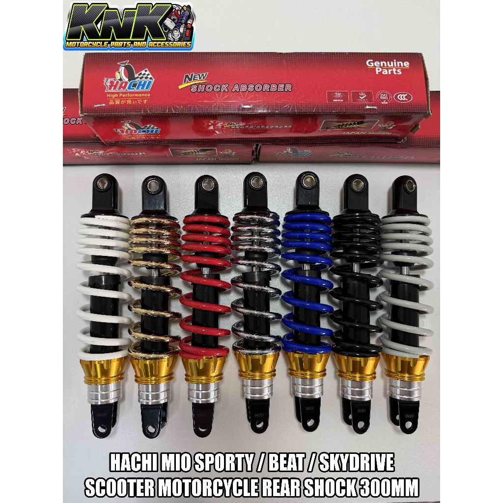 HACHI REAR SHOCK ABSORBER 300MM FOR YAMAHA MIO / HONDA BEAT / SKYDRIVE ...