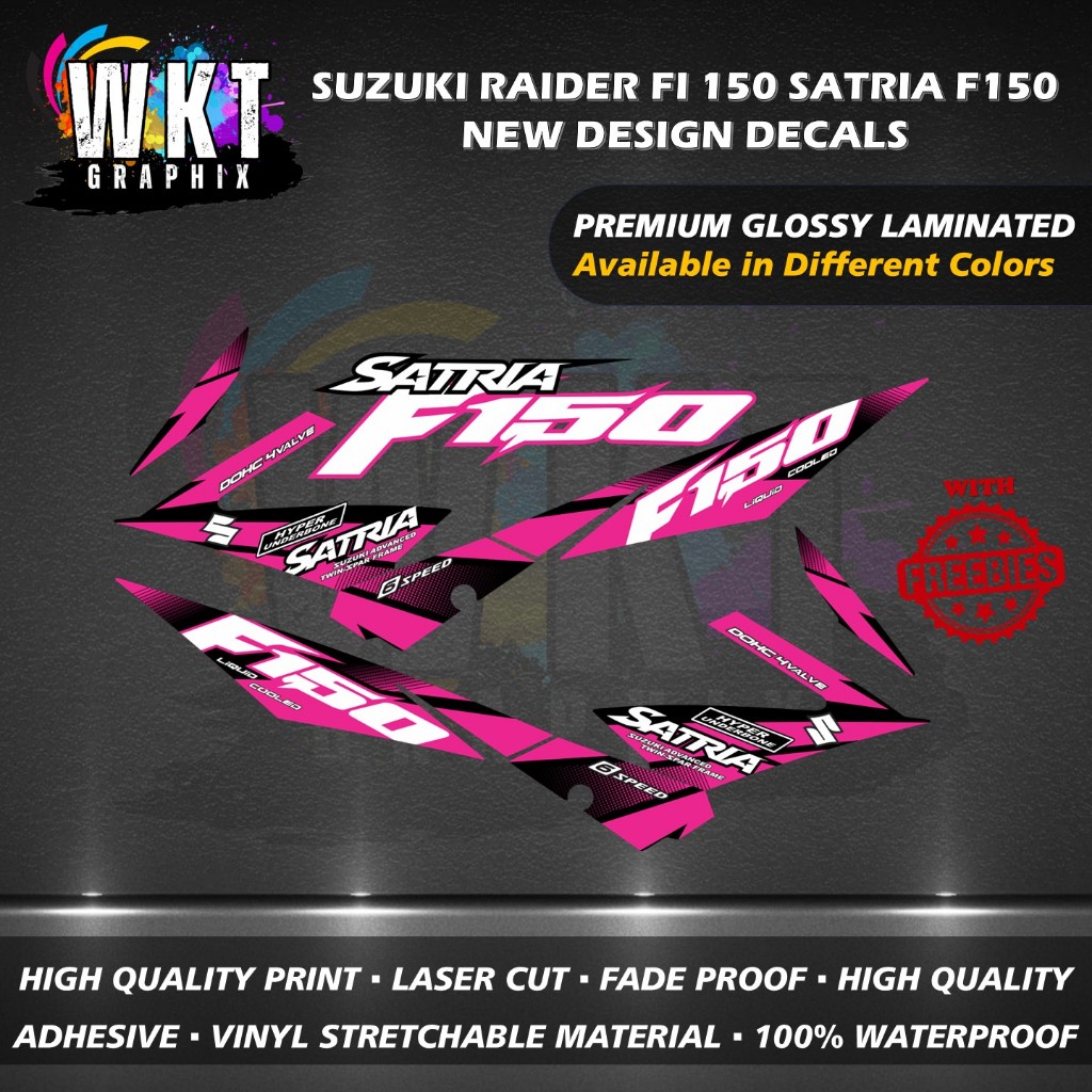 SUZUKI RAIDER FI 150 SATRIA F150 NEW DESIGN DECALS (WATERPROOF ...