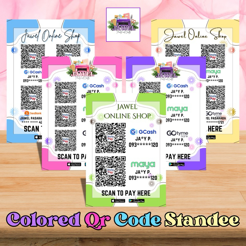Customize Colored Multiple QR Code Standee (A5 size) | Shopee Malaysia