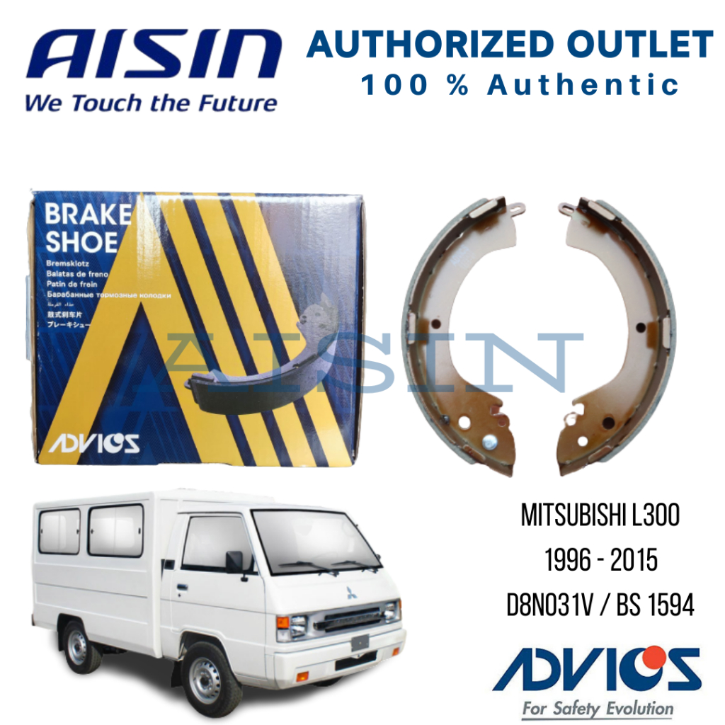 AISIN / ADVICS Brake Shoe Assembly for MITSUBISHI L300 1996-2006 ...