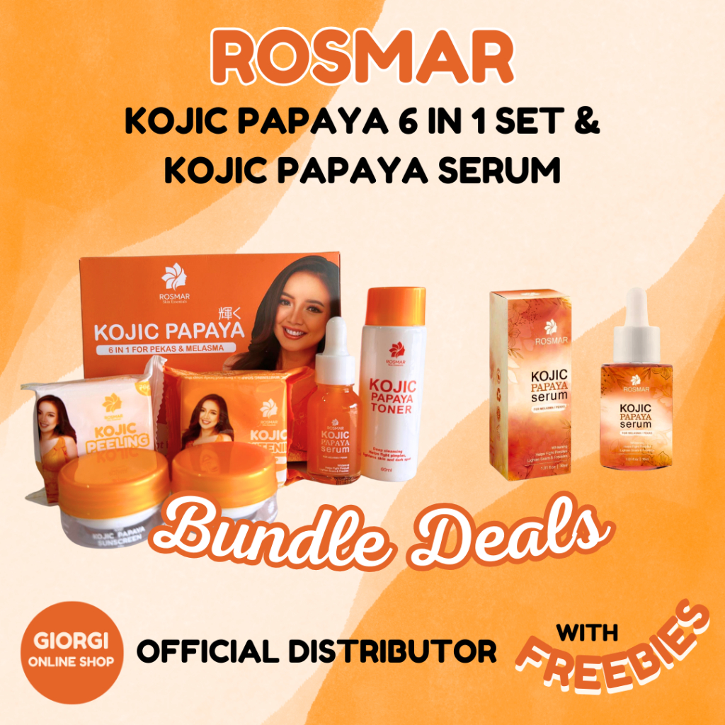 ROSMAR Kojic Papaya 6 in 1 Set and Serum BUNDLE | Shopee Malaysia