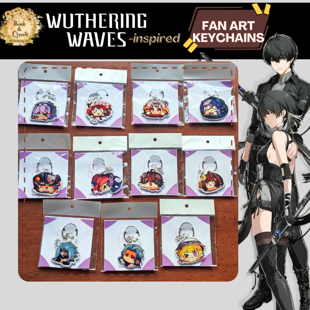 WUWA Wuthering Waves Keychains - Fanmade for co-Fans | Shopee Malaysia