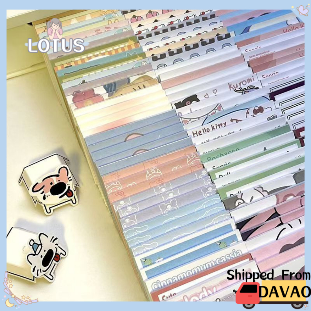 LOTUS Random Cute Cartoons Sticky Note Pad Stationary 4n1 (DAVAO ...
