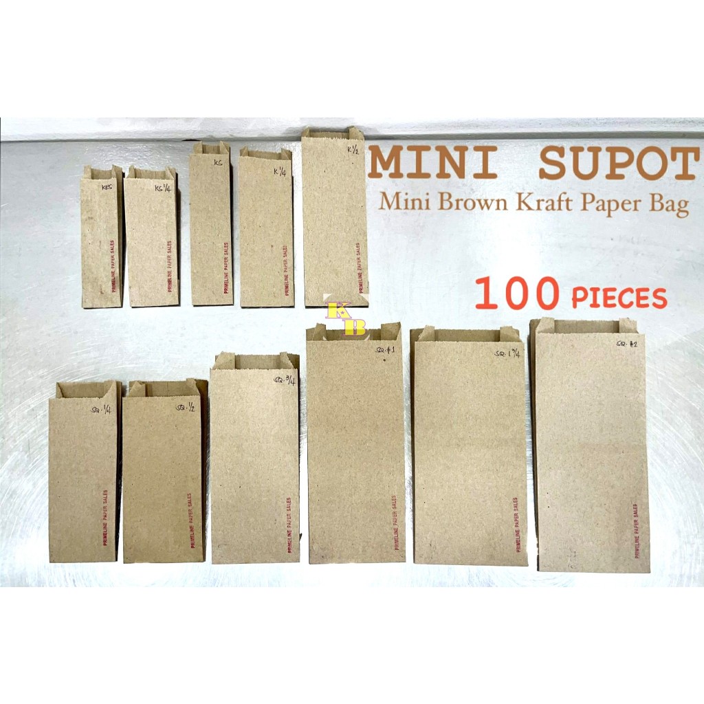 Mini Brown Supot /Kraft Paper Bag (11 Sizes)(Choose Variations ...