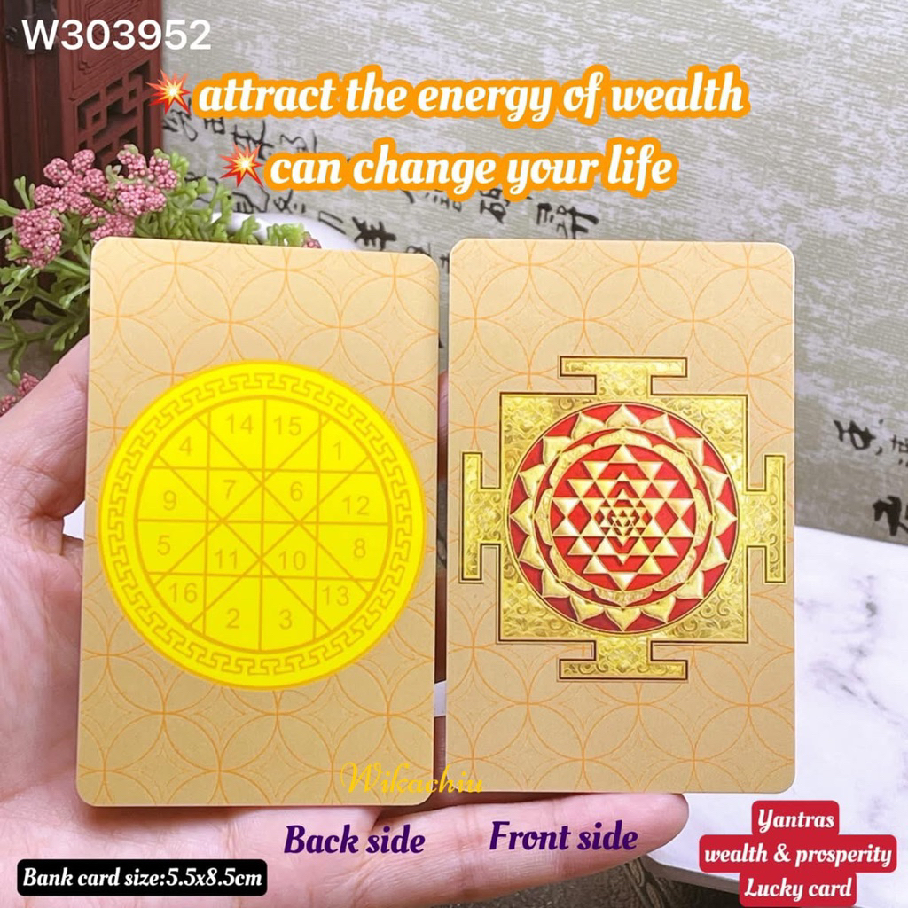 (Wikachiu) yantra wealth & prosperity lucky card | Shopee Malaysia