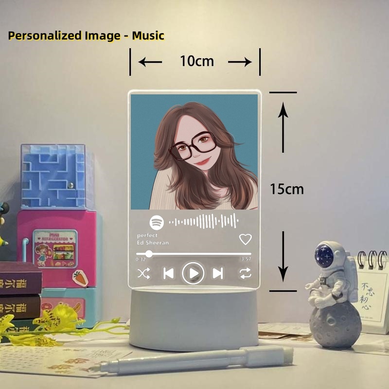 Personalized Image - Music SPOTIFY Frame LED Night Light - Scannable ...