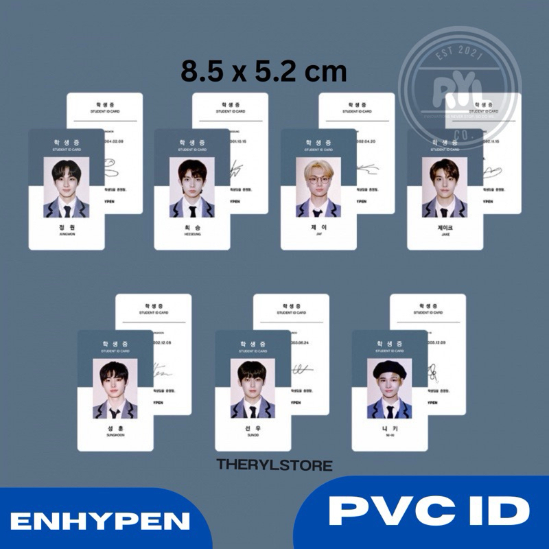 [7 pcs/set] EN- PVC Student ID (Unofficial) | Shopee Malaysia