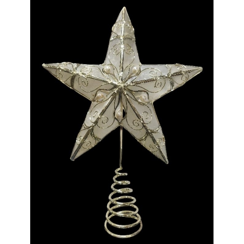 Capiz Christmas Star Beaded Tree Topper | Shopee Malaysia