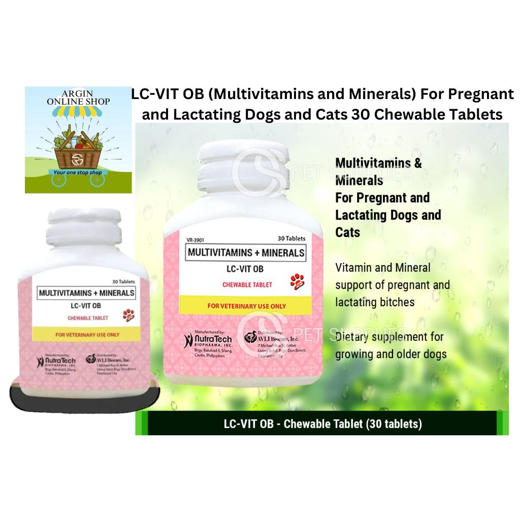 LC-VIT OB (Multivitamins and Minerals) For Pregnant and Lactating Dogs ...