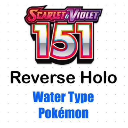 Reverse Holo 151 Water Type Pokemon from Scarlet and Violet Set ...