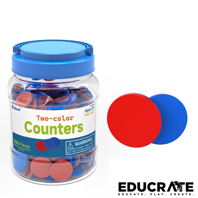 educratePH Two Color Counter (Blue / Red) 1” Diameter Math ...