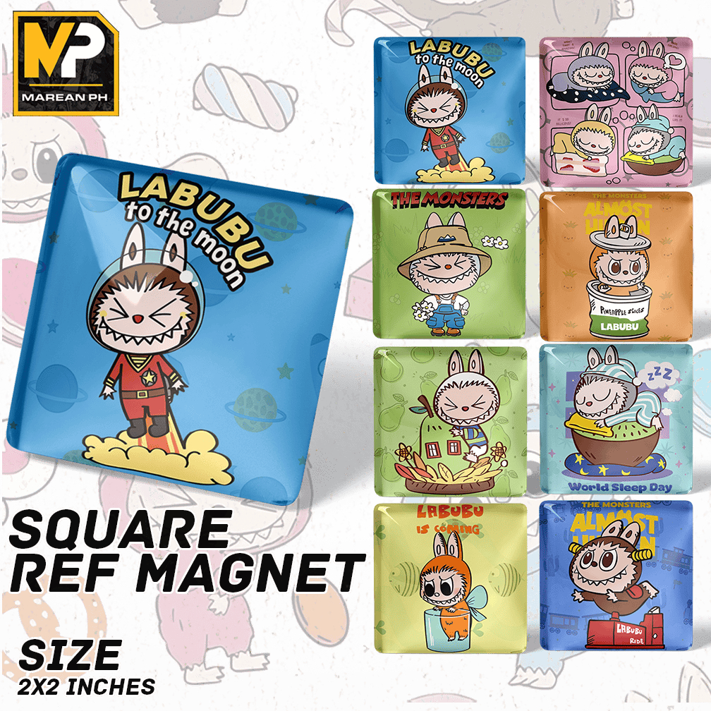 Marean Ph Labubu Ref Magnet -Home Decor - The Monster - 2x2 Square Ref ...