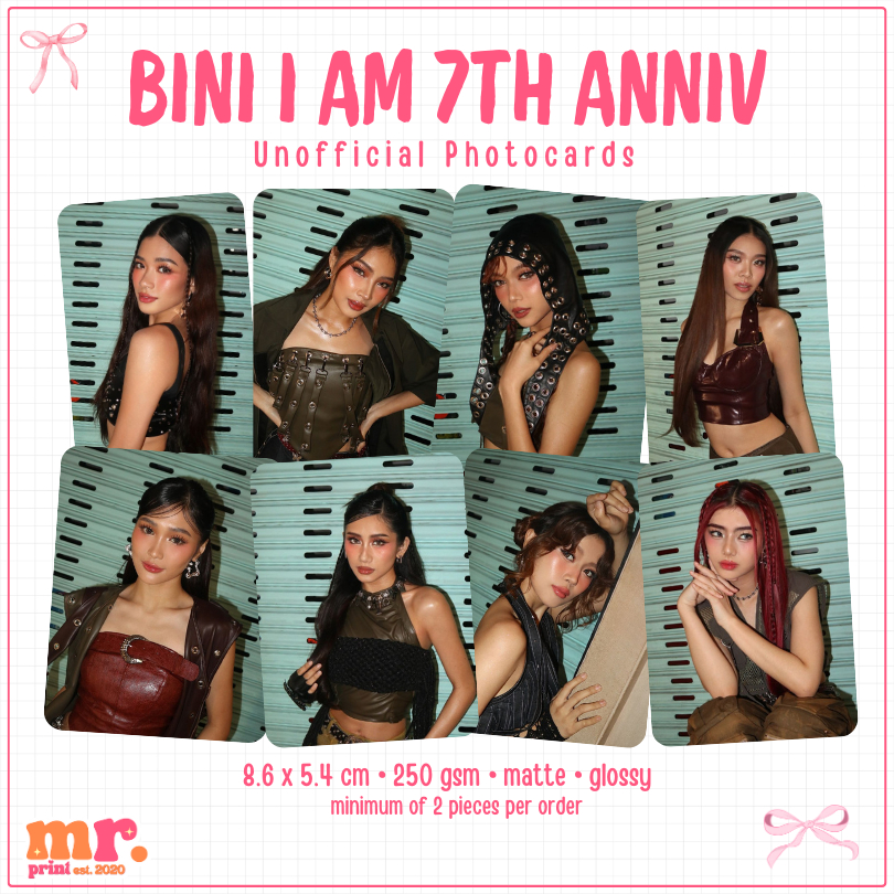 BINI I AM 7TH ANNIV VOL 1 PHOTOCARD BINIVERSE BLOOMS MATTE AND GLOSSY ...