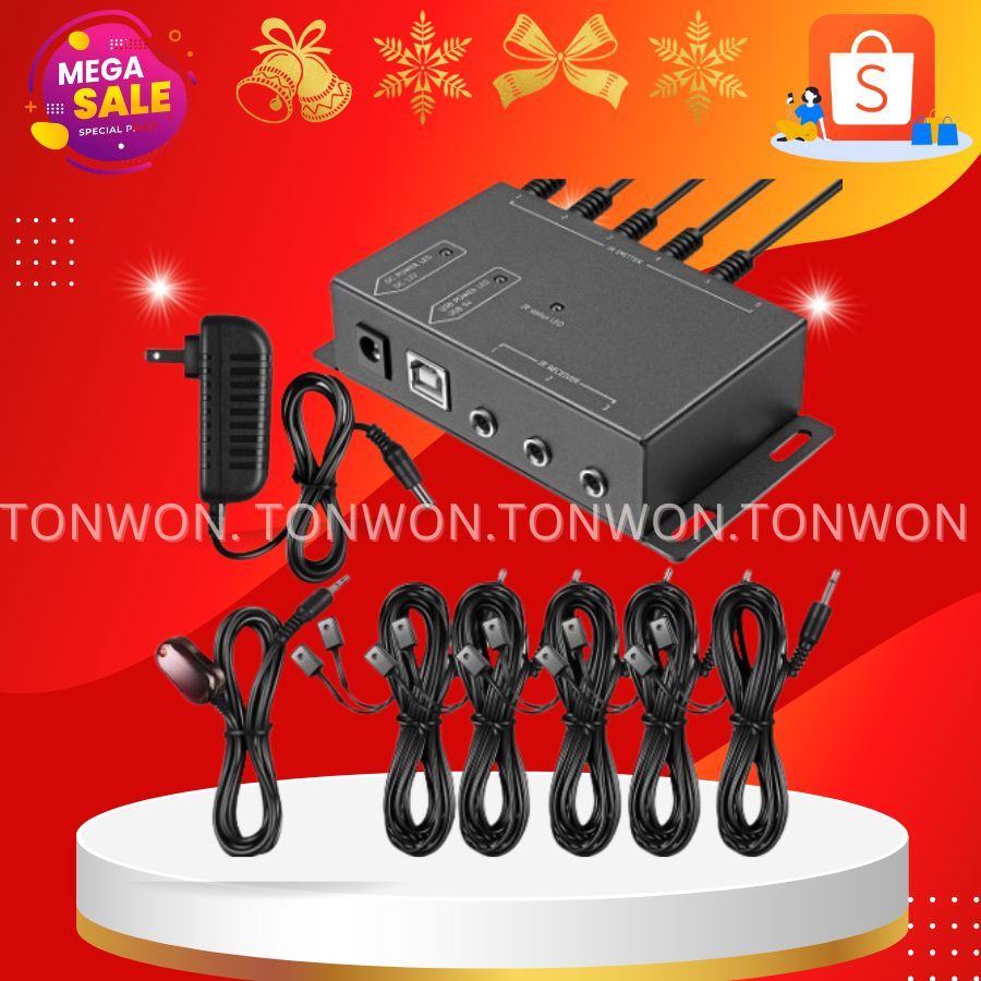 IR Infrared Remote Control Repeater Extender Kit 6 Emitters with 1 ...