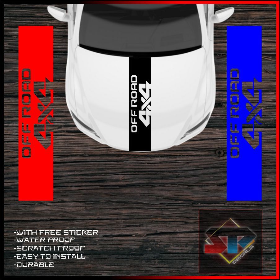 OFF ROAD 4x4 NEW Hood Car Sticker Personalized Stripe Stickers Auto ...