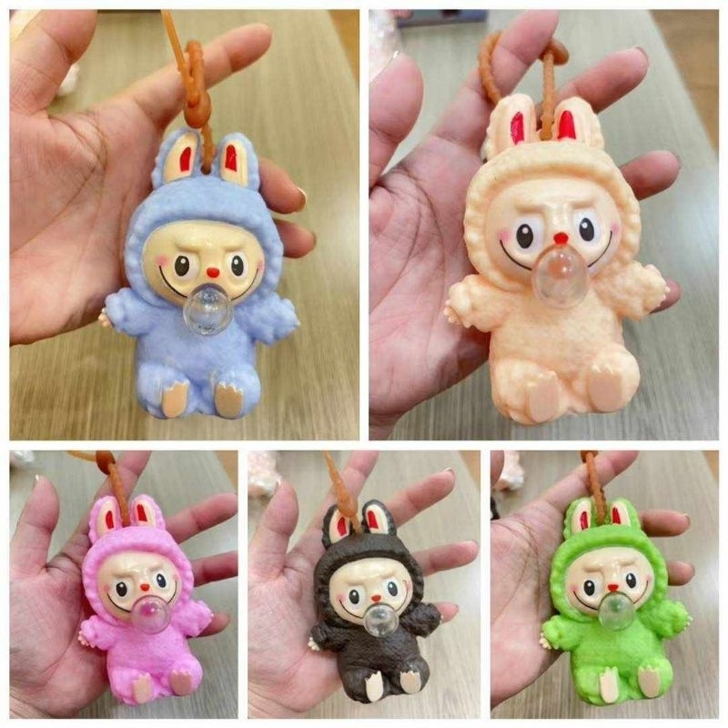 WIHan Labubu Have A Seat Spit Bubble Pinch To Bubble | Shopee Malaysia