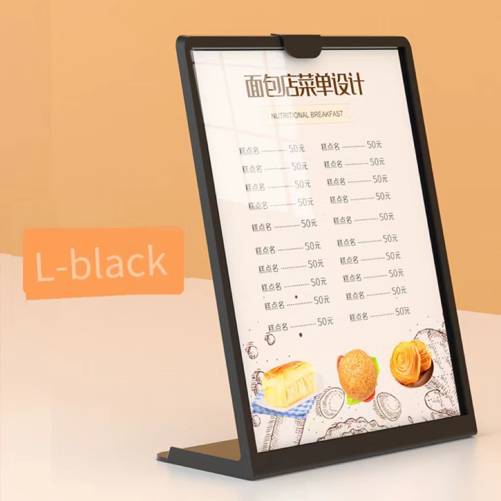 A4 Size Milk Tea Shop Menu Price Sign Display Board Restaurant Desktop ...