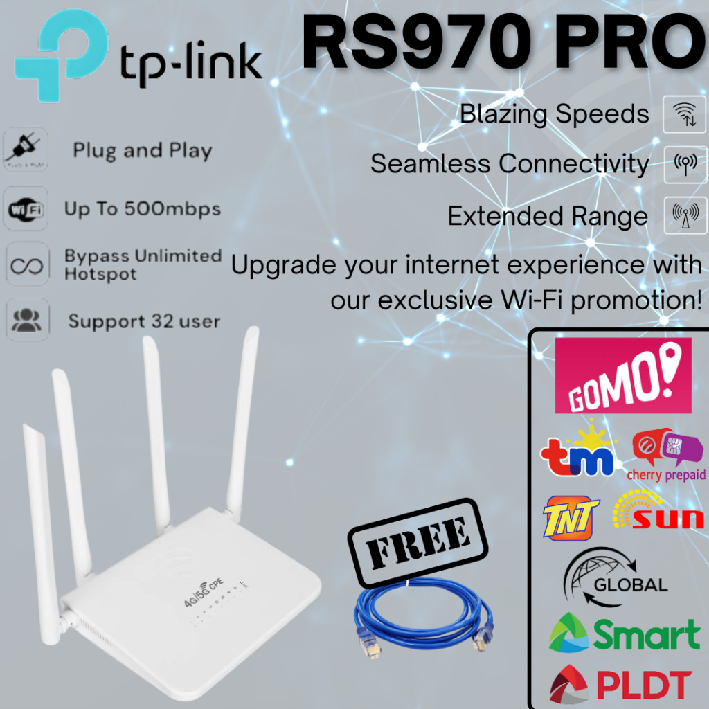 Version RS970 PRO 2024 Modified Unlimited Hotspot 4G LTE Modem Router ...