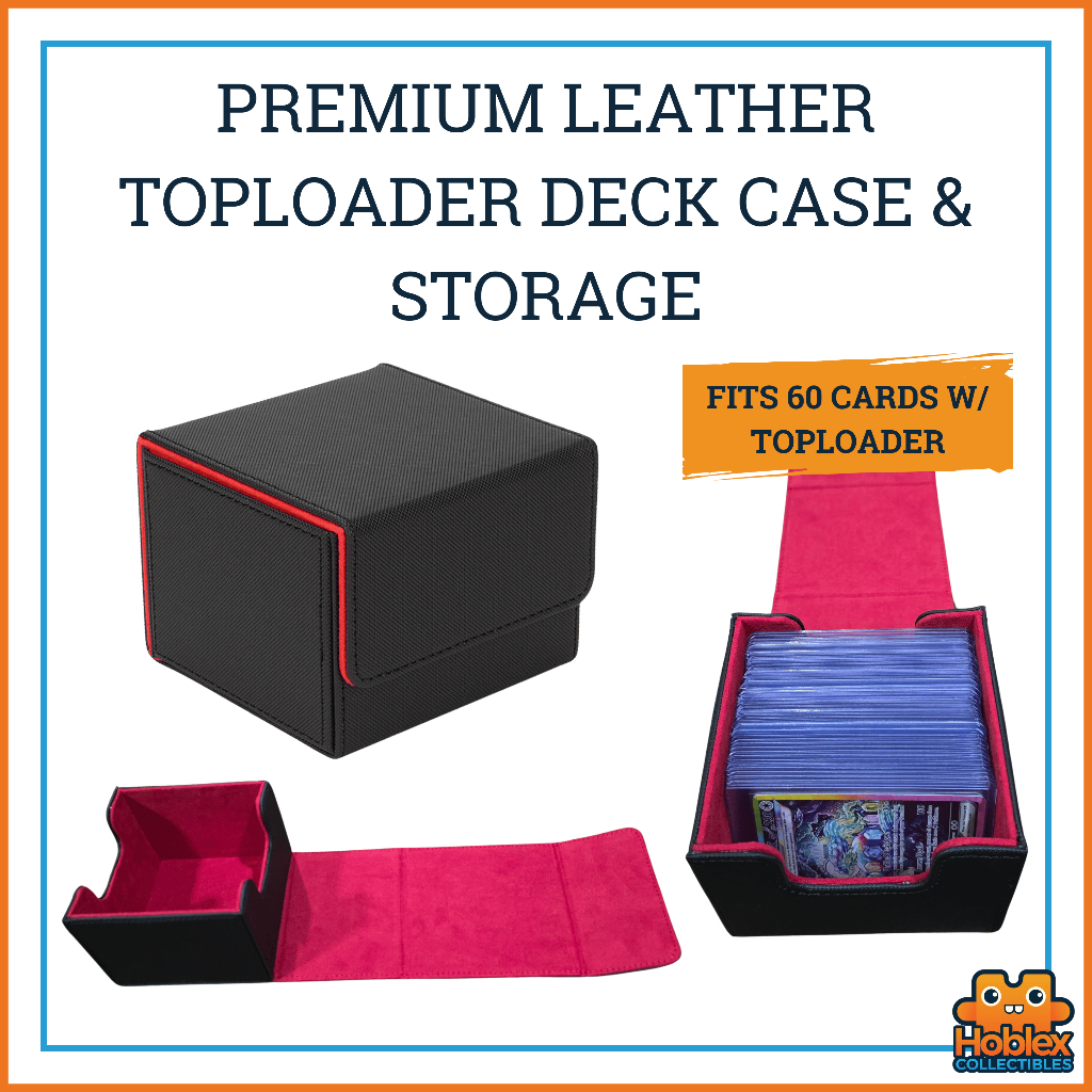 Premium Leather Toploader Deck Case & Storage (NBA, Pokemon , Yu-Gi-Oh ...