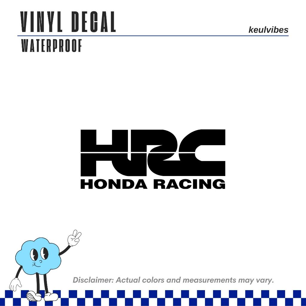 HRC Honda Racing logo Vinyl Decals brand laptop motor bike car tumbler ...