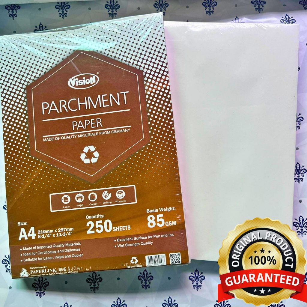 PARCHMENT PAPER VISION 85gsm SIZE: A4, COLOR: PALE CREAM (SOLD PER REAM ...
