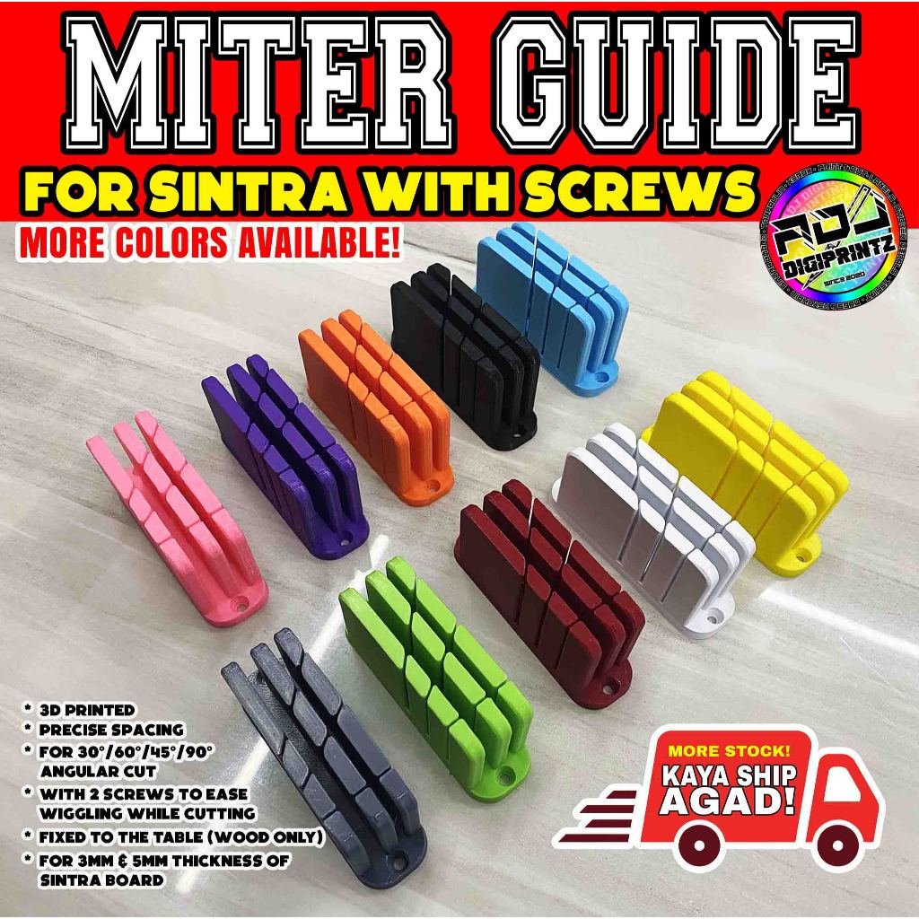 MITER GUIDE 3D PRINTED FOR SINTRA BOARD WITH SCREWS | Shopee Malaysia