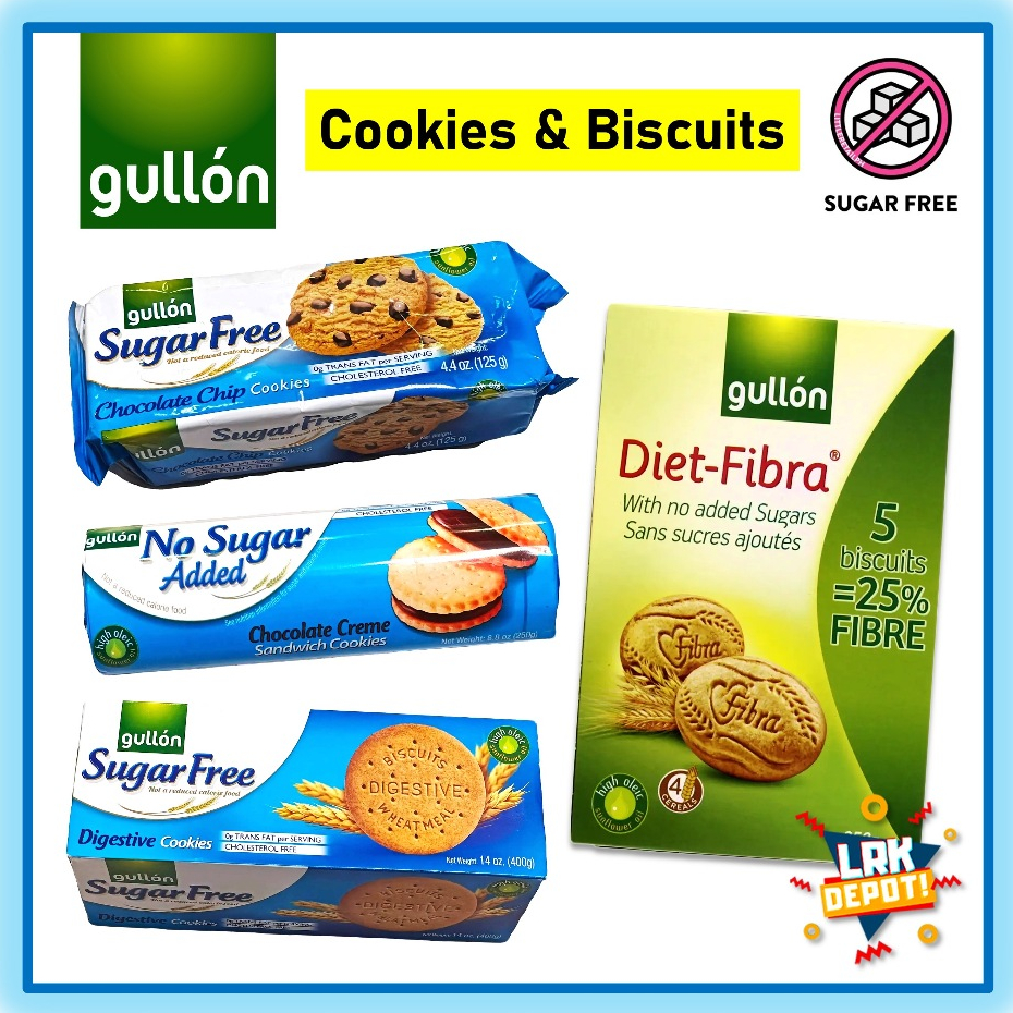 Gullon Sugar Free Digestive / Chocolate Chip / Creme Sandwich Biscuits ...