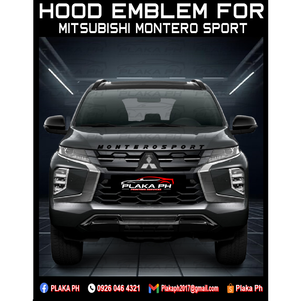 Hood emblem for Mitsubishi Montero sport (Can Apply on any model ...