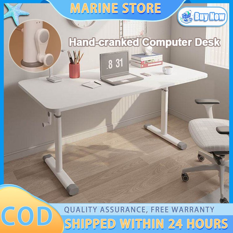 Adjustable Desk Table Hand-cranked Computer Desk Can Lift Study Table ...