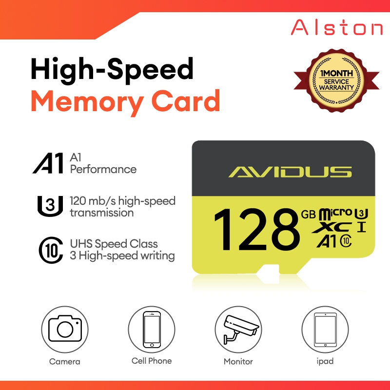 AVIDUS Micro SD Card Class 10 100MB/S High-Speed Memory Card Tf Flash ...