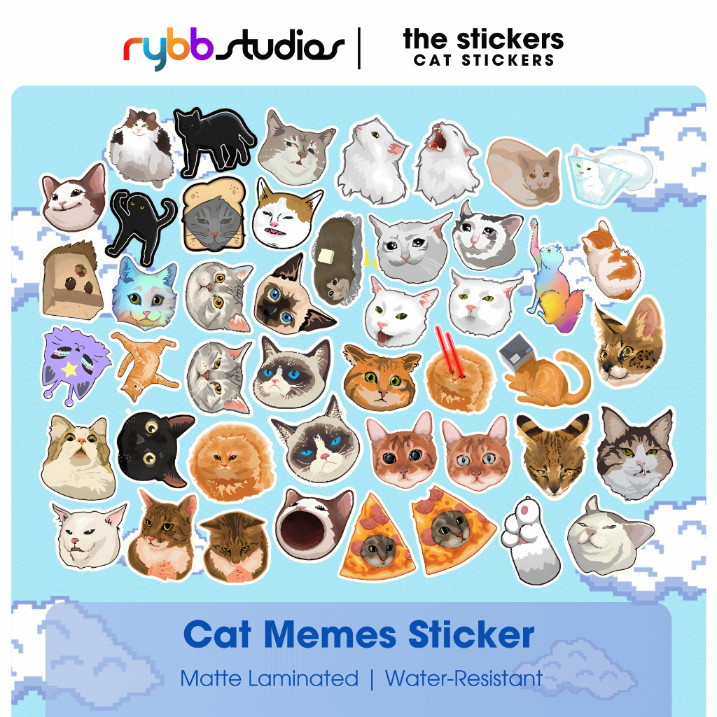 Cat Meme Sticker 2 | Funny and Cute Sticker | The Stickers by RYBB ...