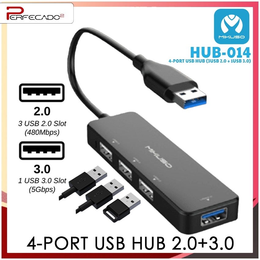 MIKUSO HUB-014 USB 2.0+3.0 Multi HUB Splitter 4-Port USB Hubs High ...