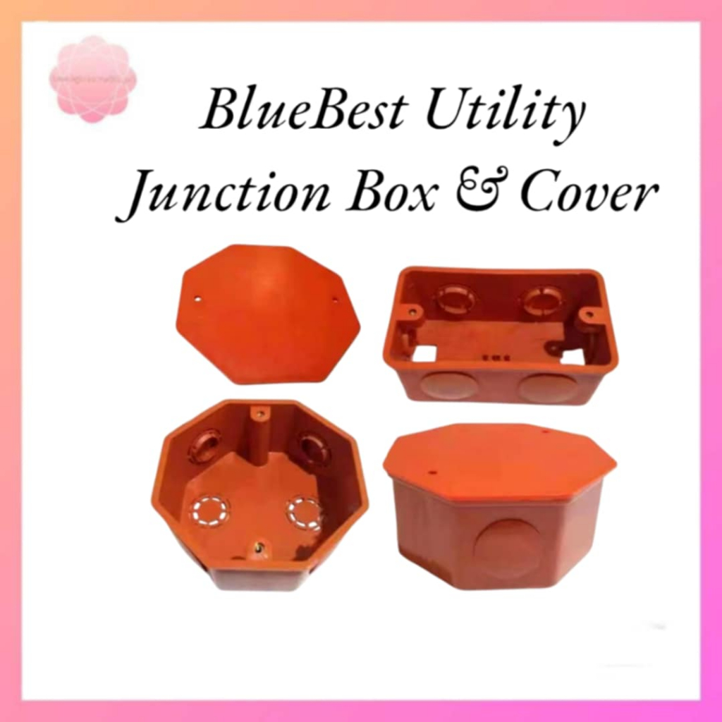 BLUEBEST PVC Junction Box /Utility Box /Cover (ORANGE) | Shopee Malaysia