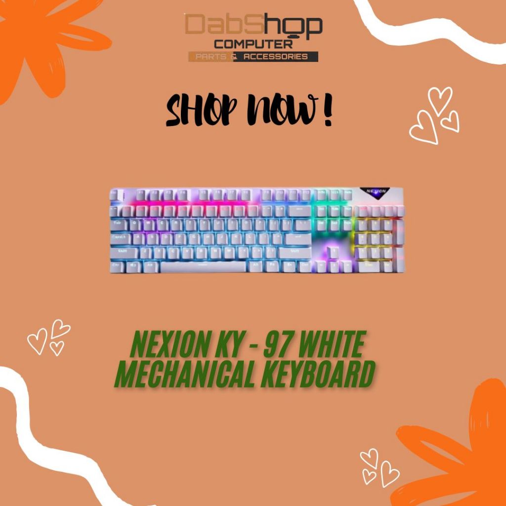 NEXION KY - 97 WHITE MECHANICAL KEYBOARD | Shopee Malaysia