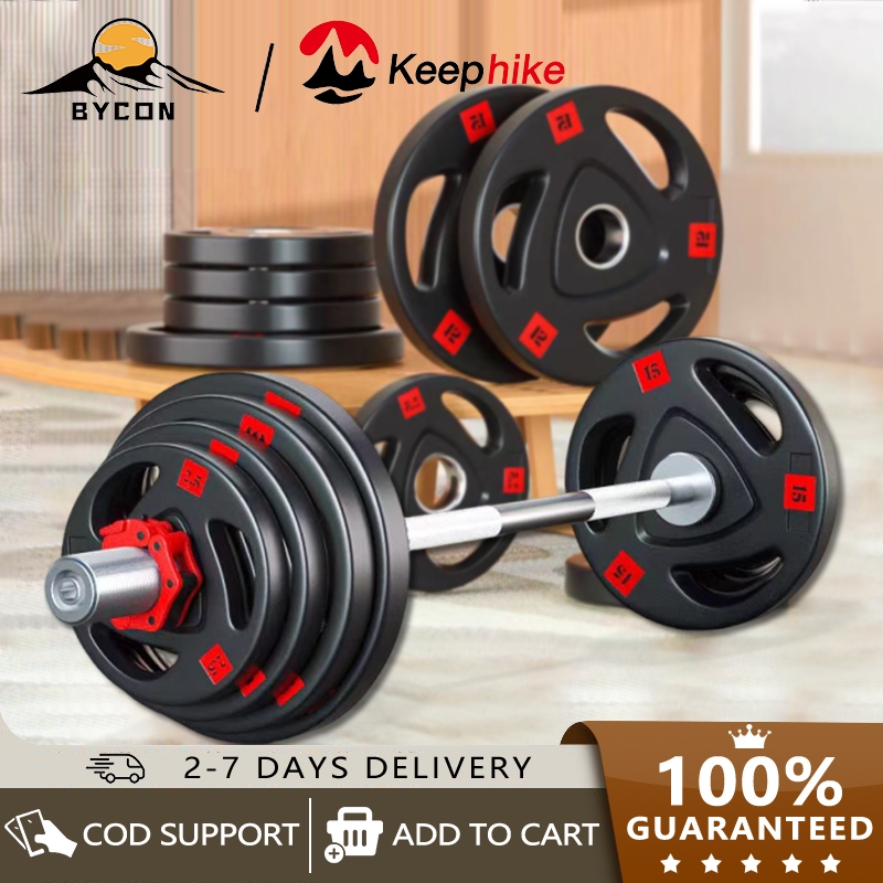 Rubber Coated Plates Dumbbell Plates 3/5/10/15/20/25/30KG Tri Grip ...