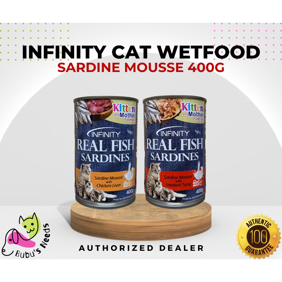 INFINITY CAT FOOD SARDINE MOUSSE WET FOOD IN CAN ADULT KITTEN AND ...