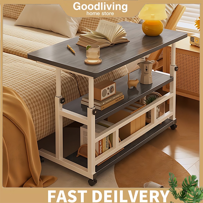 Adjustable Table Desk Cart Bed Side Table Portable Laptop Table Mobile ...