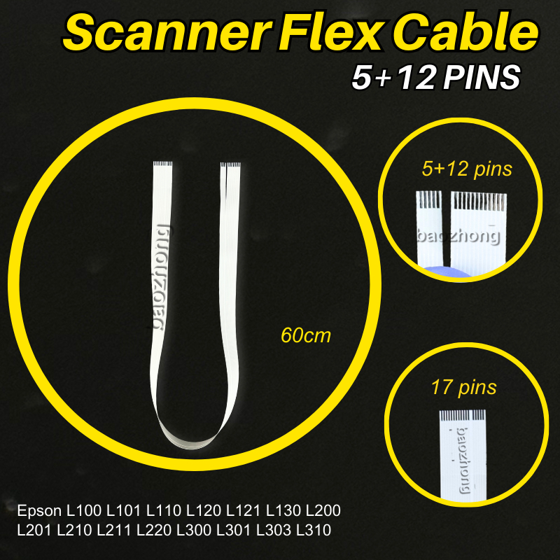Scanner Flex Cable 5 pins+12 pins for Epson L210 L220 L360 L565 XP 102 ...