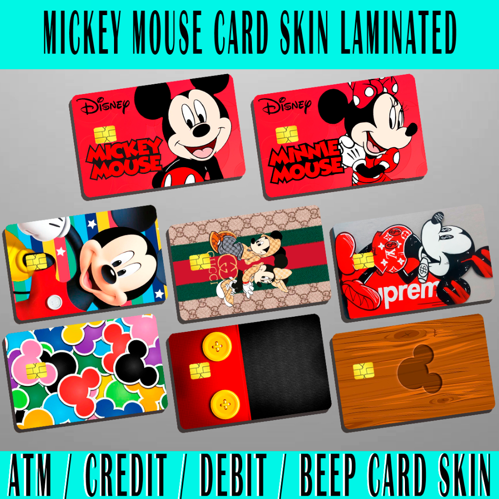 MICKEY MOUSE (SKIN CARD STICKER) ATM/CREDIT/DEBIT/BEEP (SKIN CARD ...