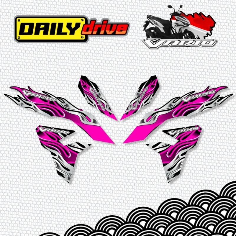 HONDA CLICK V3 FIRE INDO DECALS DESIGNS | Shopee Malaysia
