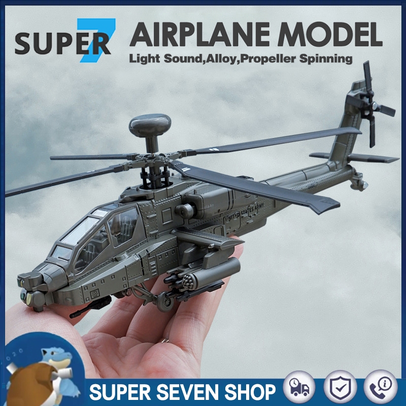 1:64 Apache Armed Helicopter AH-64A Display Model Metal With Stand ...