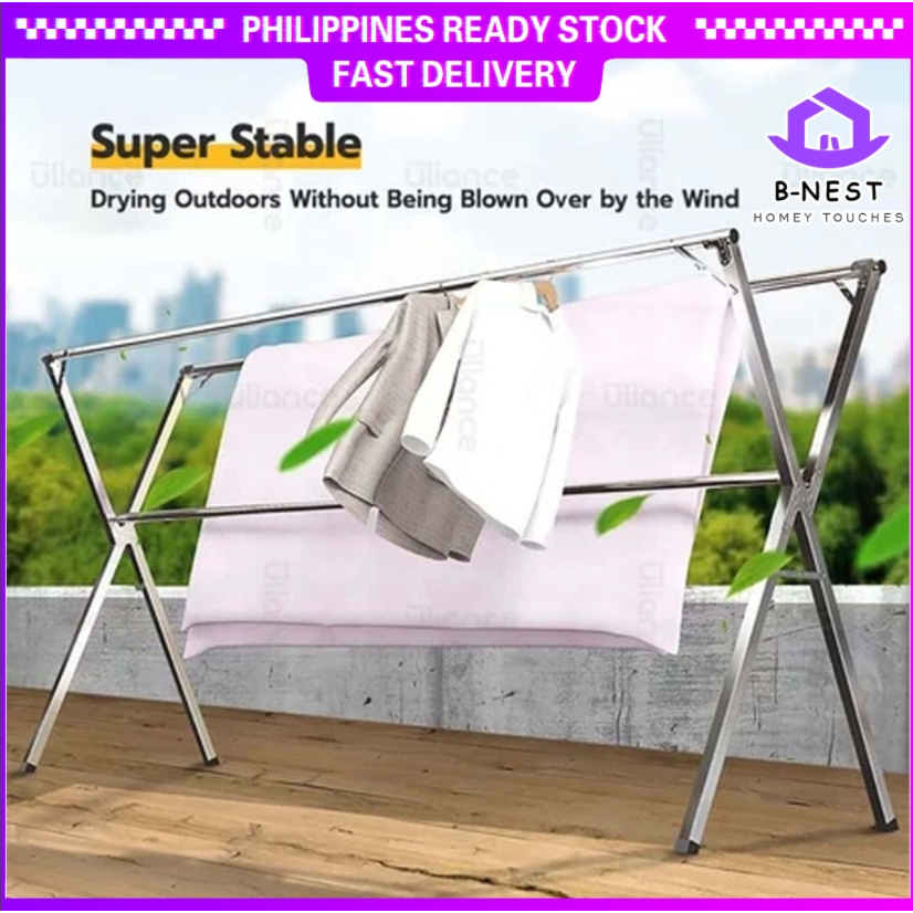 B-NEST Foldable Sampayan 240cm Indoor Outdoor Rack Stainless Steel ...