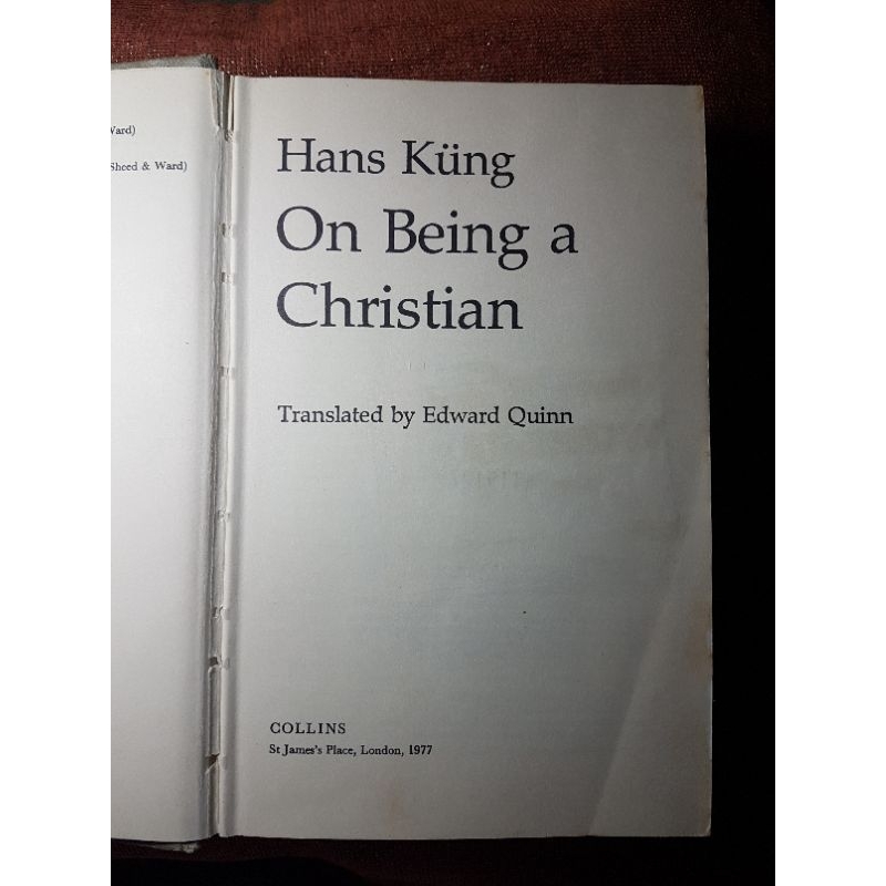 On Being a Christian by Hans Küng | Shopee Malaysia