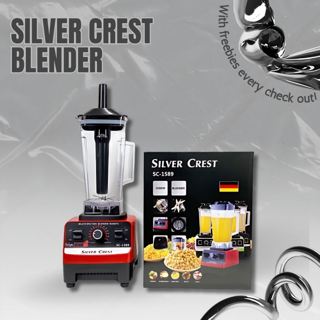 Silver Crest Multifunction Blender Heavy Duty High Power Grinder Mixer Smoothie Machine Ice ...