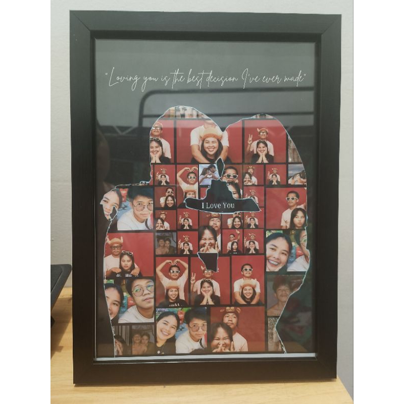 Personalized Photo Collage with A4 size frame or Sintra board ( instax ...