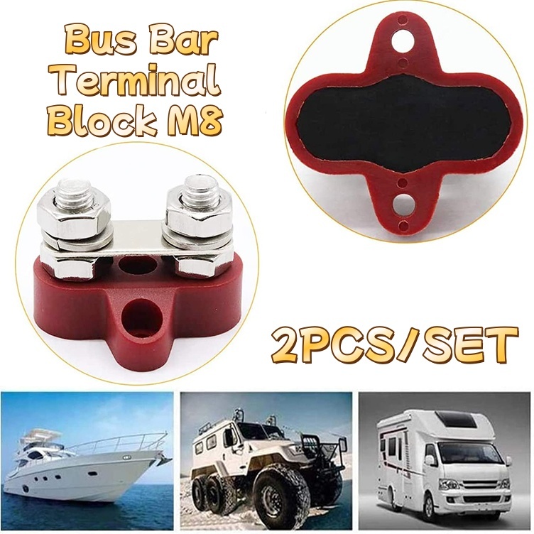 2pcs/set M812-24v Bus Bar Terminal Block Double Wire Terminal Single ...