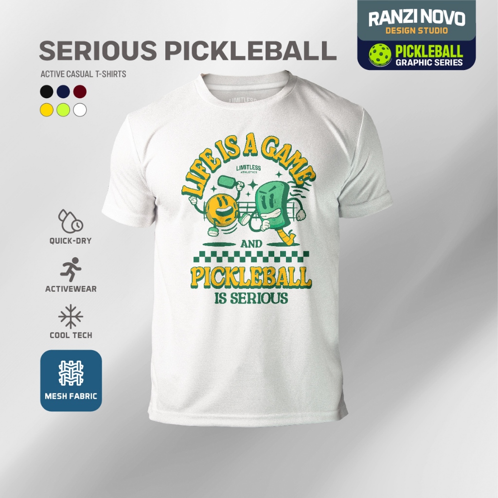 Serious Pickleball Shirt - Thermotech Drifit T-Shirt Activewear Sports ...