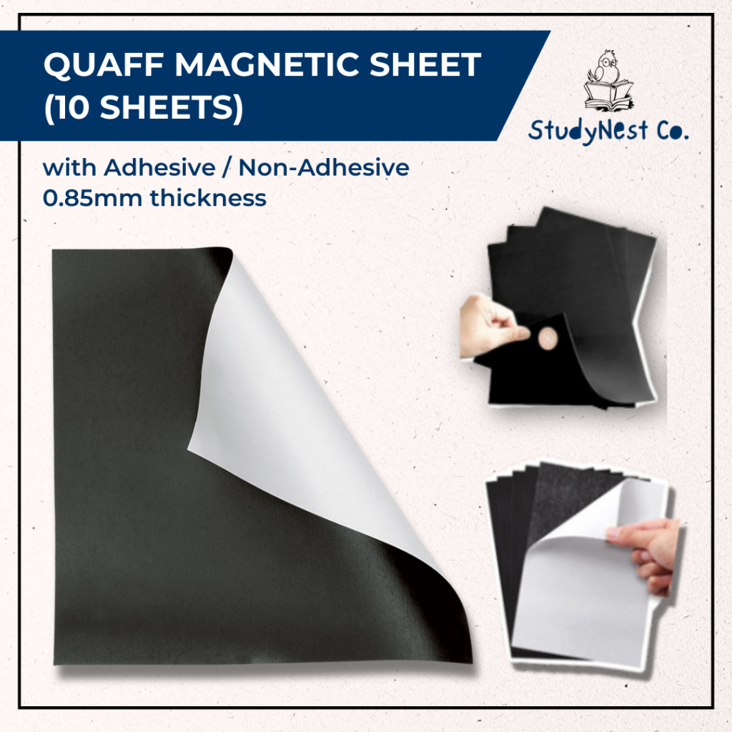 SNCo. | Quaff A4 Size Magnetic Sheets 10 Pack - Plain & Adhesive DIY Ref Magnet | Shopee Malaysia